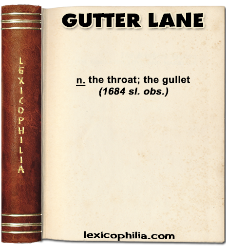 Word of the Day: GUTTER LANE – Lexicophilia