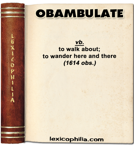 Word of the Day: OBAMBULATE – Lexicophilia